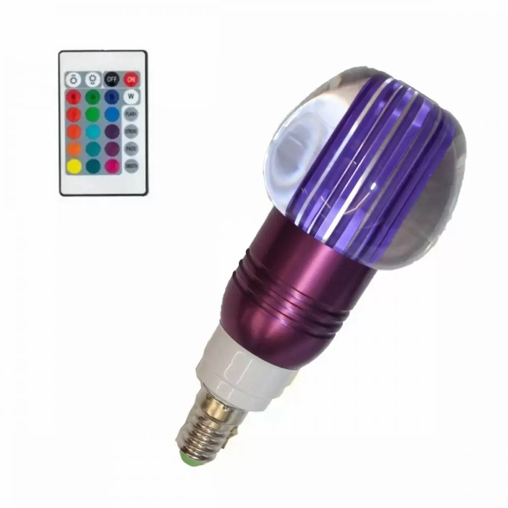 SMART ΛΑΜΠΑ LED ΓΙΑ ΝΤΟΥΙ Ε14 RGB 300-1200lm E DESIGN ΜΕ ΤΗΛΕΧΕΙΡΙΣΜΟ