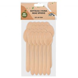 ΚΟΥΤΑΛΙΑ ΞΥΛΙΝΑ ΜΙΑΣ ΧΡΗΣΗΣ ΣΕΤ 20 ΤΕΜ